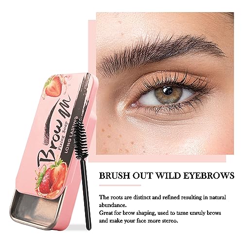 Brow Soap Eyebrow Soap for Eyebrow-2PCS Brow Styling Soap Kit 4D Brow Freeze, Long Lasting Waterproof No Flaking Clear Brow Gel, Eyebrow Wax with Brow Brushes & Spray Bottle for Natural Eyebrows-02#