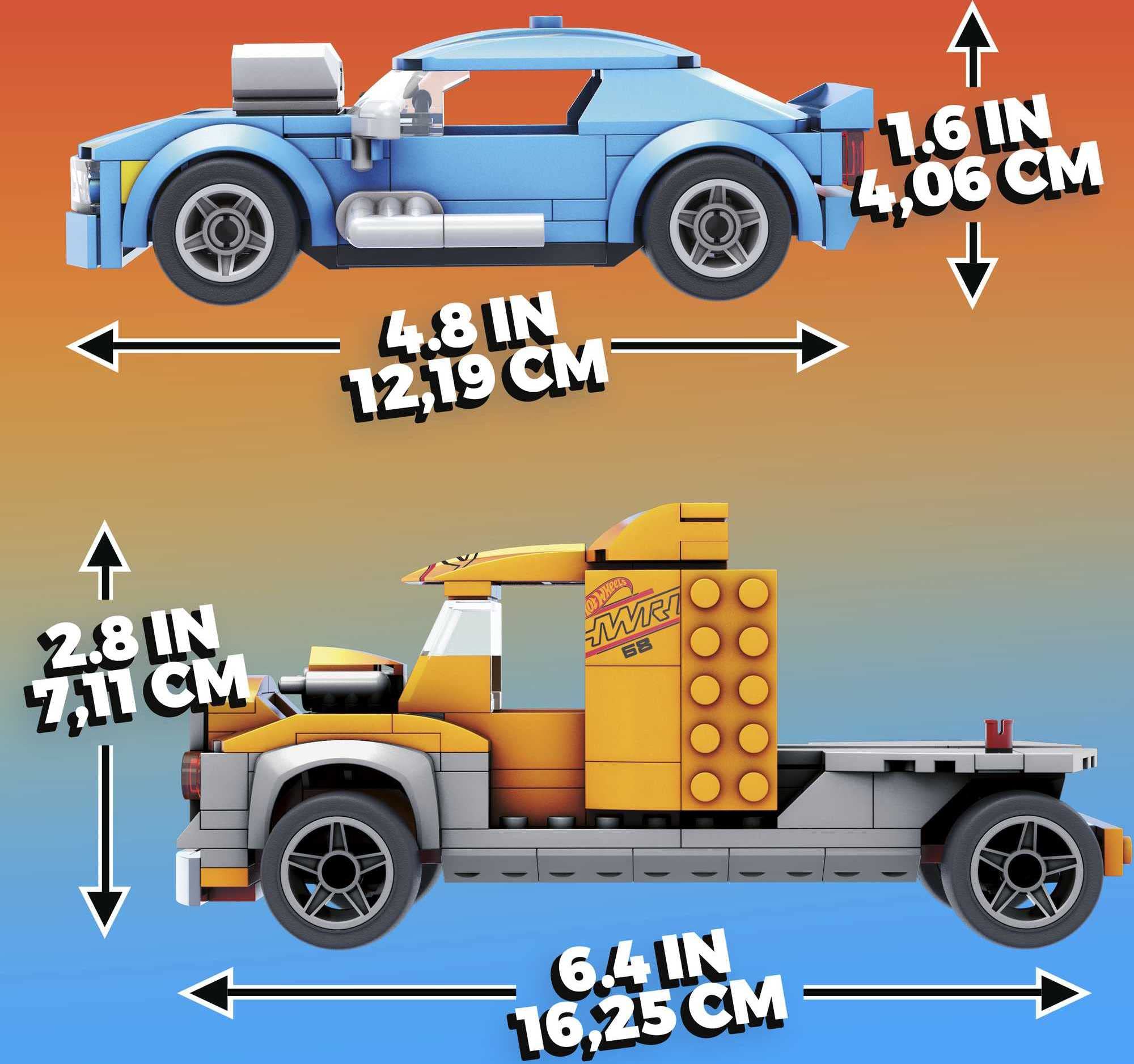 MEGA Hot Wheels Muscle Bound Building Set with 355 Pieces, Authentic Details, Features and Easter Eggs, Colector Gift Set for Adult Builders