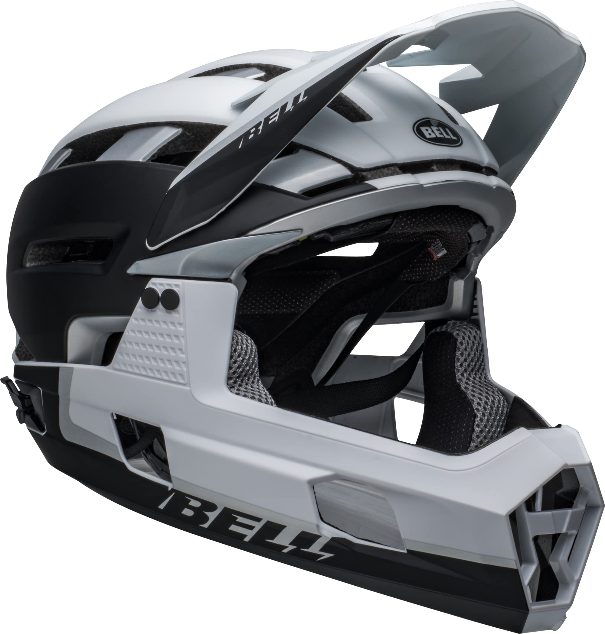 BELL Super Air R MIPS Adult Mountain Bike Helmet - Matte Black/White (2023), Medium (55-59 cm)
