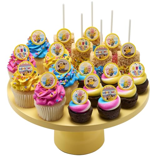 DecoPac Despicable Me™ Celebrations Cupcake Rings, 24 Minions Cupcake Decorations, 6 Minion Designs On Yellow Rings - 24 Pack