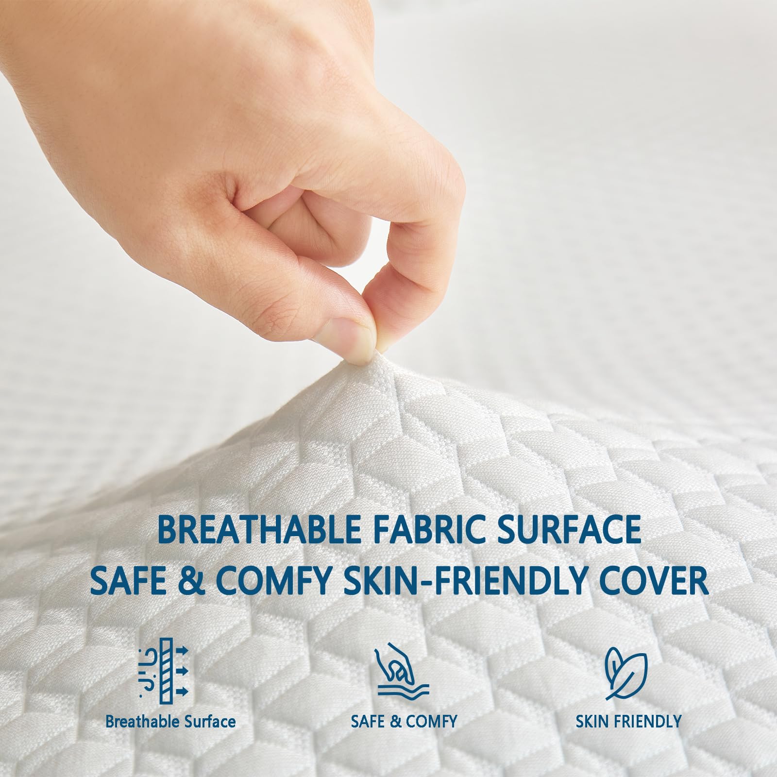 Yarnsoft 3 Inch Gel Memory Foam Mattress Topper Twin Size, Cooling Mattress Pad Cover, Non-Slip Removable & Washable Cover,Soft & Breathable