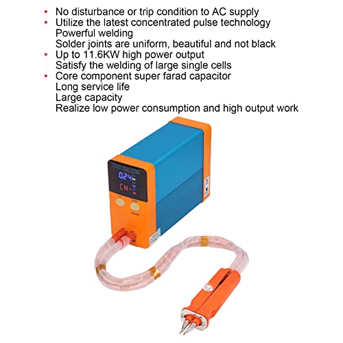 Capacitor Energy Storage Welding Machine, Large Capacity Pulses Spot Welder Aluminum Alloy for Ni MH Batteries(US Plug)