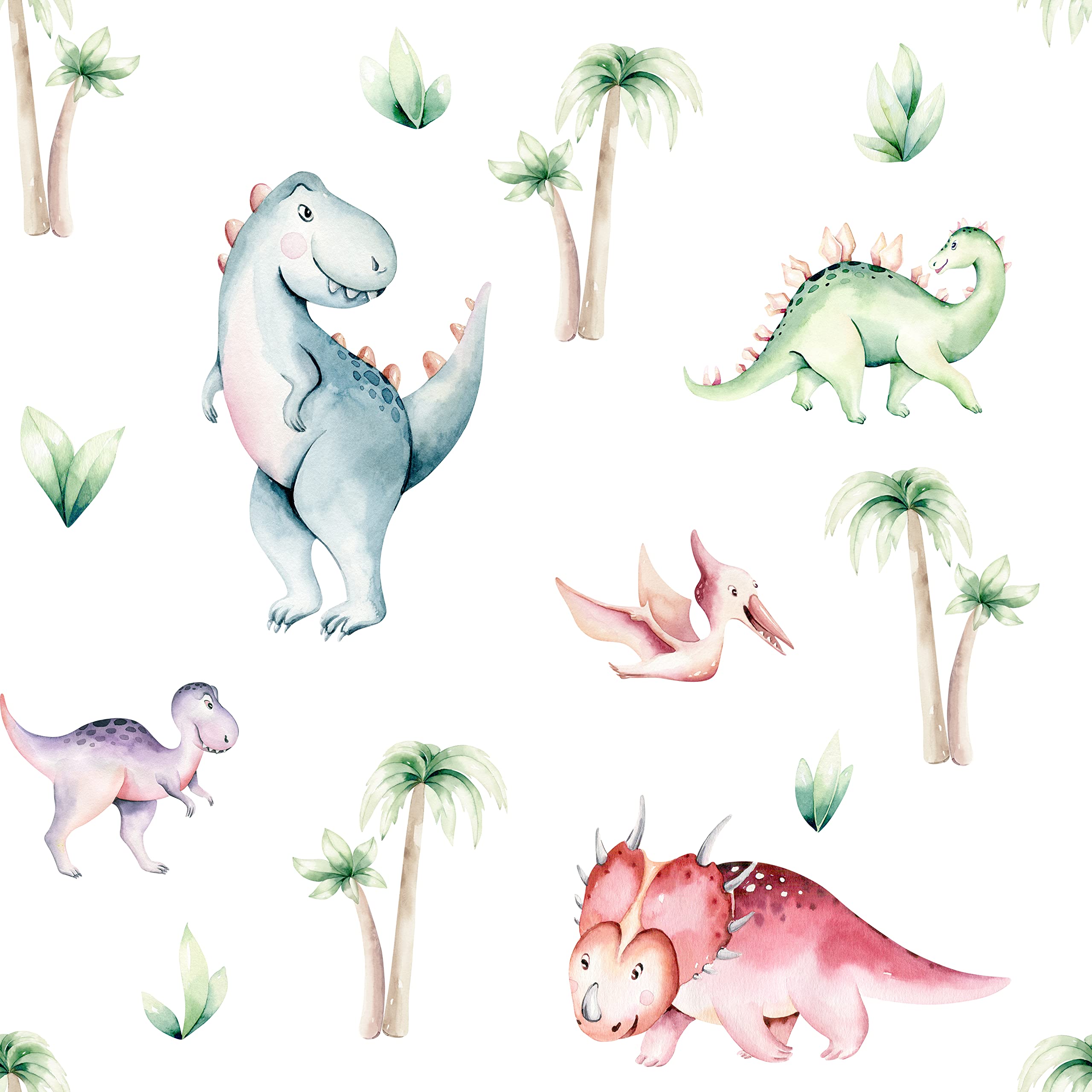 Western Living Dinosaur Crib Sheet, Unisex Dino Nursery Decor Watercolor Design Portable Infant Dino Fitted Crib Sheet Blanket, Dinosaur Room Decor for Infants, Toddlers, Baby Boy & Girl…