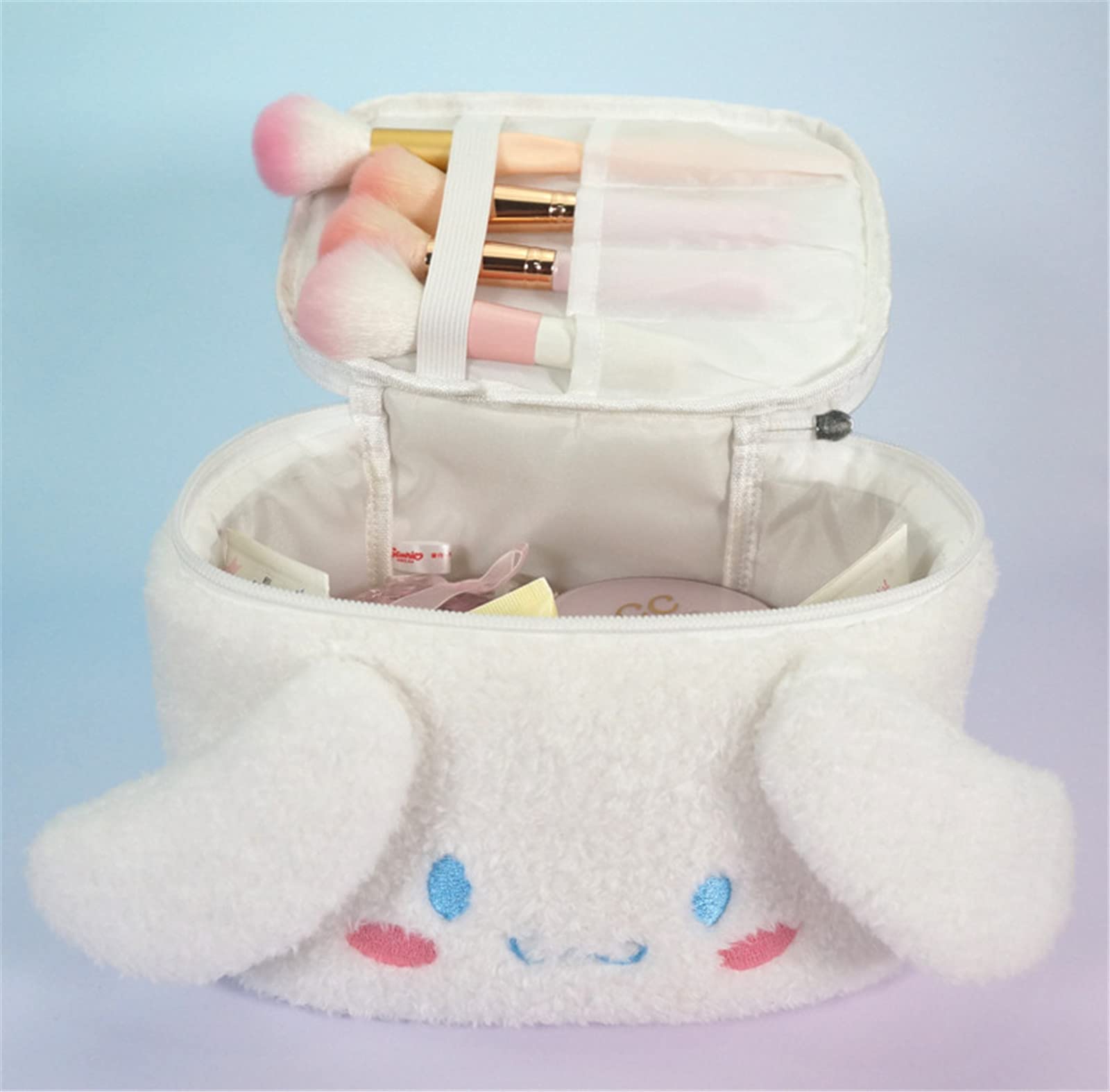 lierde Plush Bag Cosmetic Storage Bag Purse Storage Bag Packaging Christmas Decorations (Pink White)