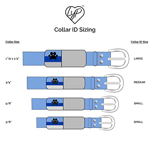 LYP Soundless Slide-On Collar Dog ID Tag - Designer Deep Engraved Silicone β Engraving Will Last - Pet ID Tags, Dog Tags, Cat Tags (Paw - Hot Pink, Medium)