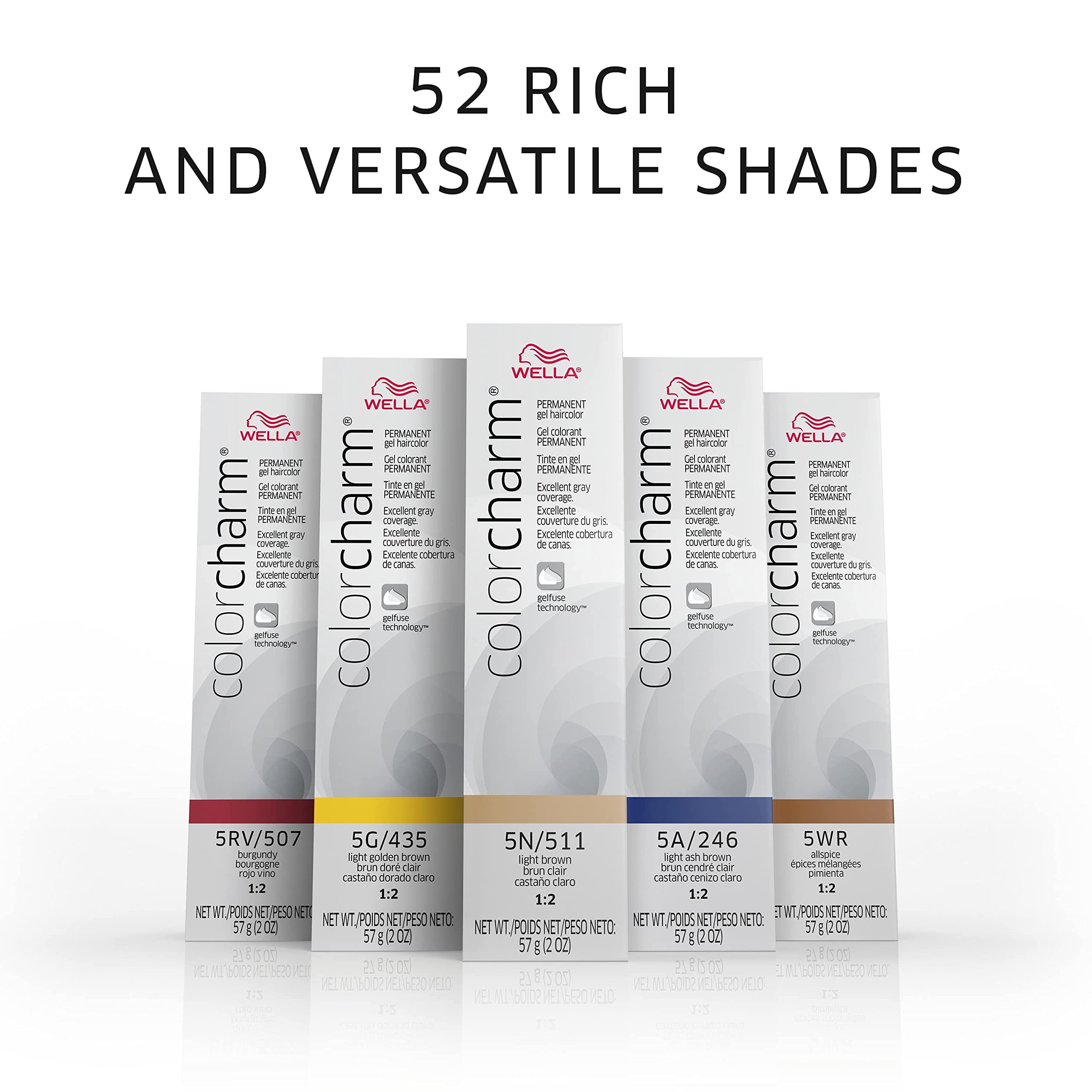 WELLA colorcharm Permanent Gel Haircolor, With Long Lasting Gelfus Technology, For Gray Coverage, 6AA Dark Blonde Intenseense Ash, 2 oz