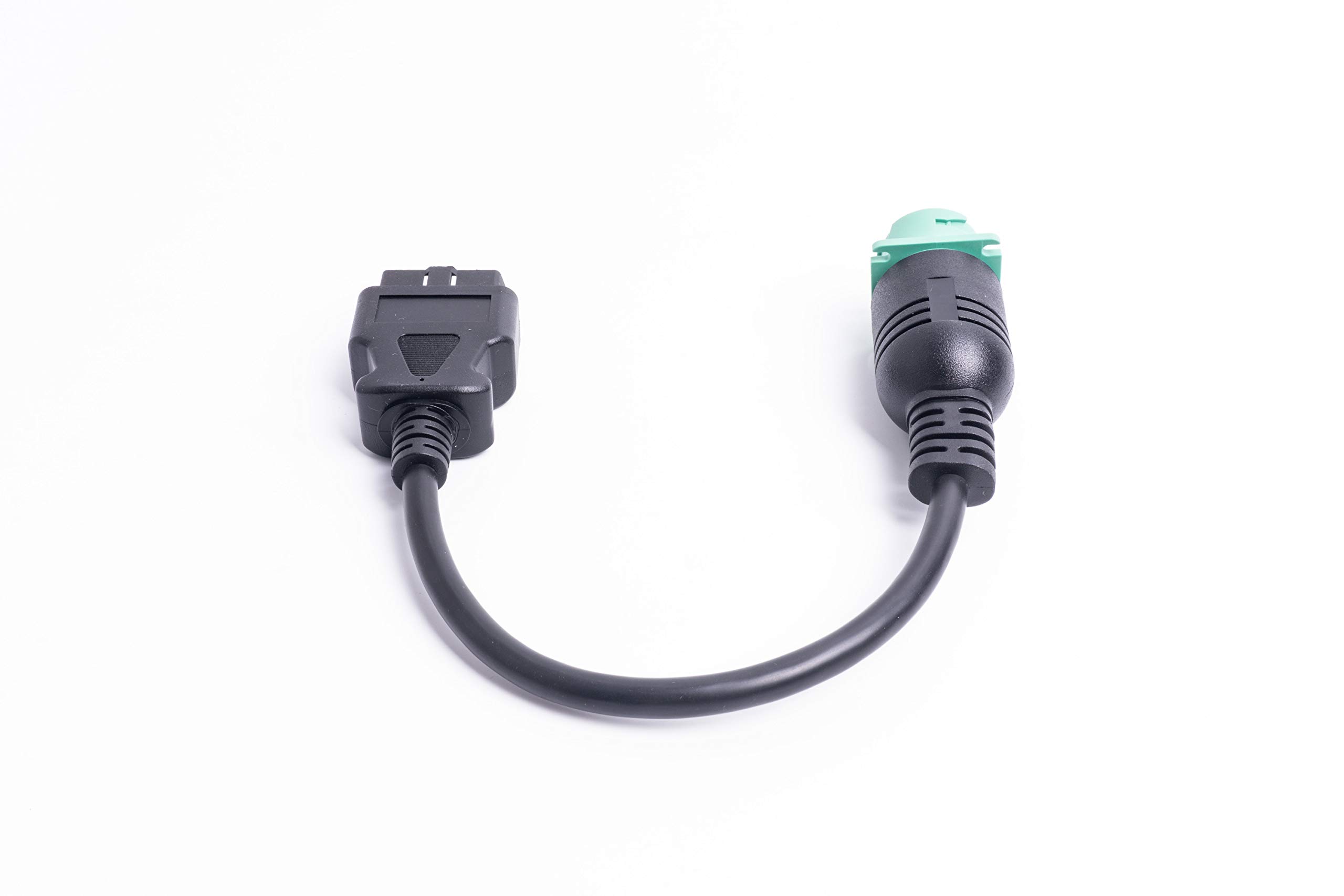 Arteckin Type 2 Green J1939 9pin to obd2 Male Cable for Truck ELD GPS