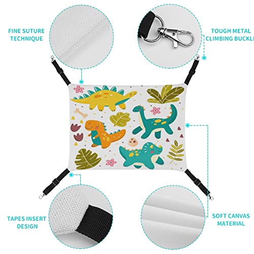 Dinosaur Pet Hammock Bed Guinea Pig Cage Hammock Small Animal Hanging Bed for Ferret, Chinchilla, Puppy and Other Small Animals