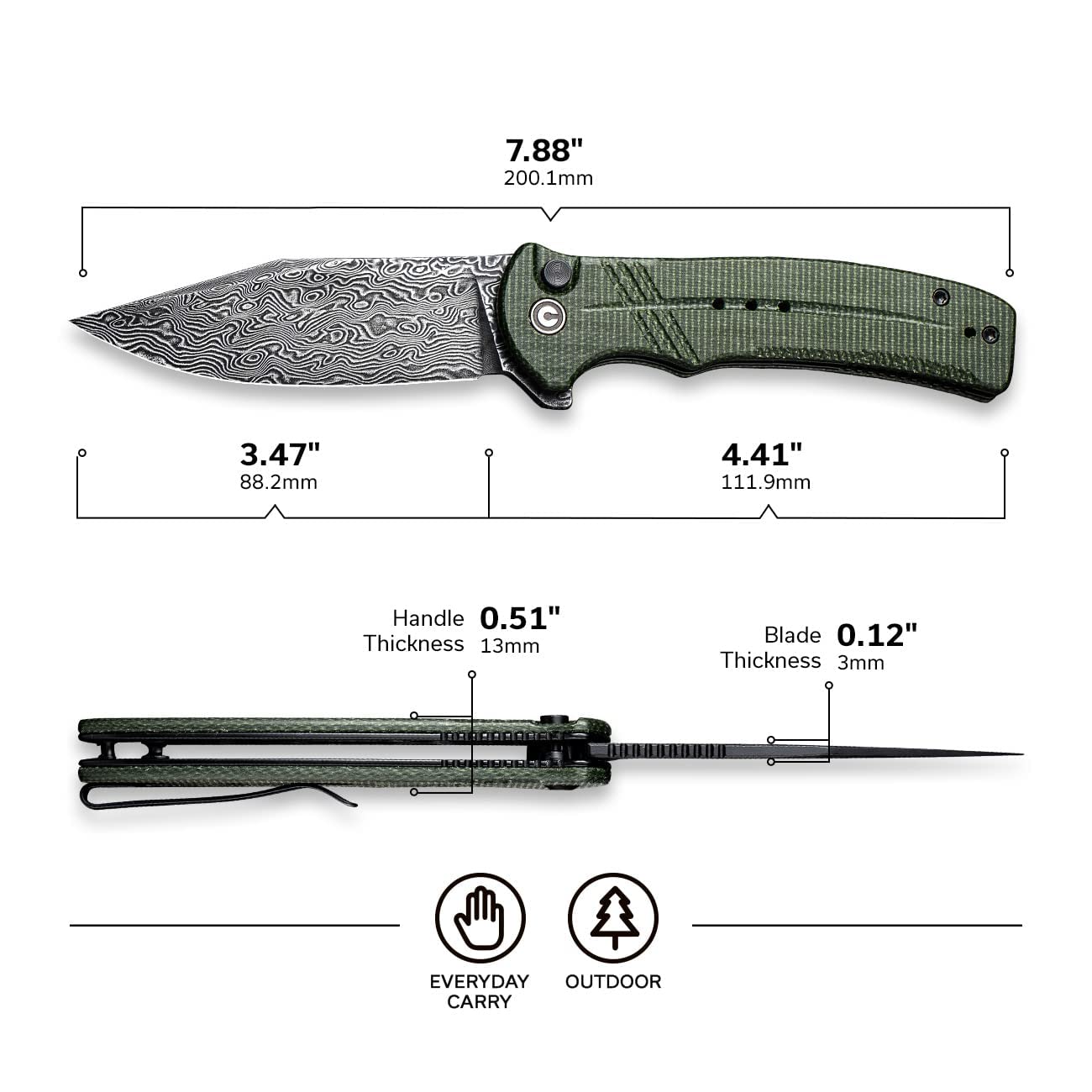 CIVIVI Button Lock Bundled Cogent, Great EDC Knife Set