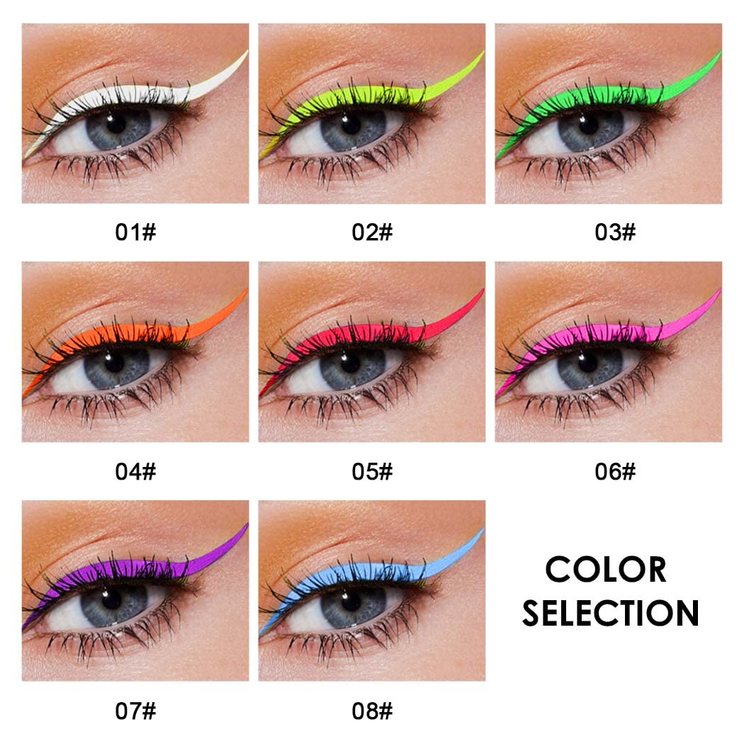 Eyret Yellow Liquid Eyeliner Colorful Eyeliners Waterproof Eyeliner Neon Makeup Cosmetic for Women and Girls