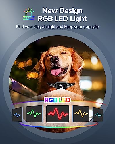 Dog Shock Collar, Ycoev Dog Training Collar with Remote, IP67 Waterproof Shockers Collar for Large Medium Small Dogs Electric Collar for Dogs with 4 Modes Beep, Vibration, Shock, Dog Finder
