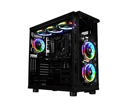 Thermaltake Riing Plus 12 RGB TT Premium Edition 120mm Software Enabled Circular 12 Controllable LED Ring Case/Radiator Fan - Five Pack - CL-F054-PL12SW-A