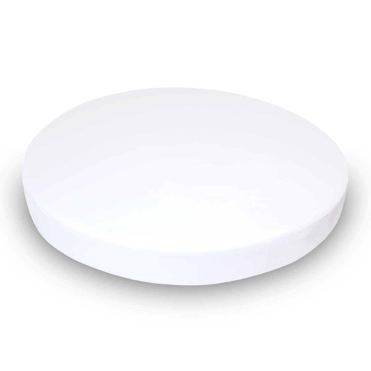SheetWorld Fitted 100% Cotton Percale Oval Crib Sheet, Fits Stokke Sleepi 26 x 47, Solid White Woven, Made in USA