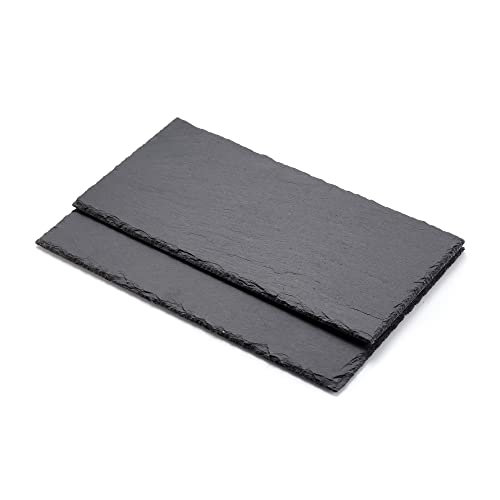 Filhome Reptile Basking Platform, Tortoise Habitat Rock Plate Slate Natural Rock Reptile Food Bowl Landscape Habitat Decor for Turtle Lizard Bearded Dragon Crested Gecko Snake(30 * 20cm)