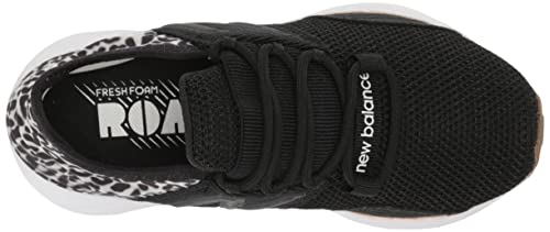 New Balance Kid's Fresh Foam Roav V1 Bungee Running Shoe, Black/White, 9 Toddler