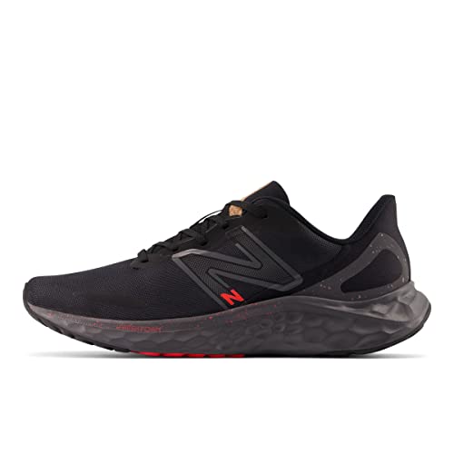 New Balance Men's Fresh Foam Arishi V4 Running Shoe, Black/Magnet/Electric Red, 14