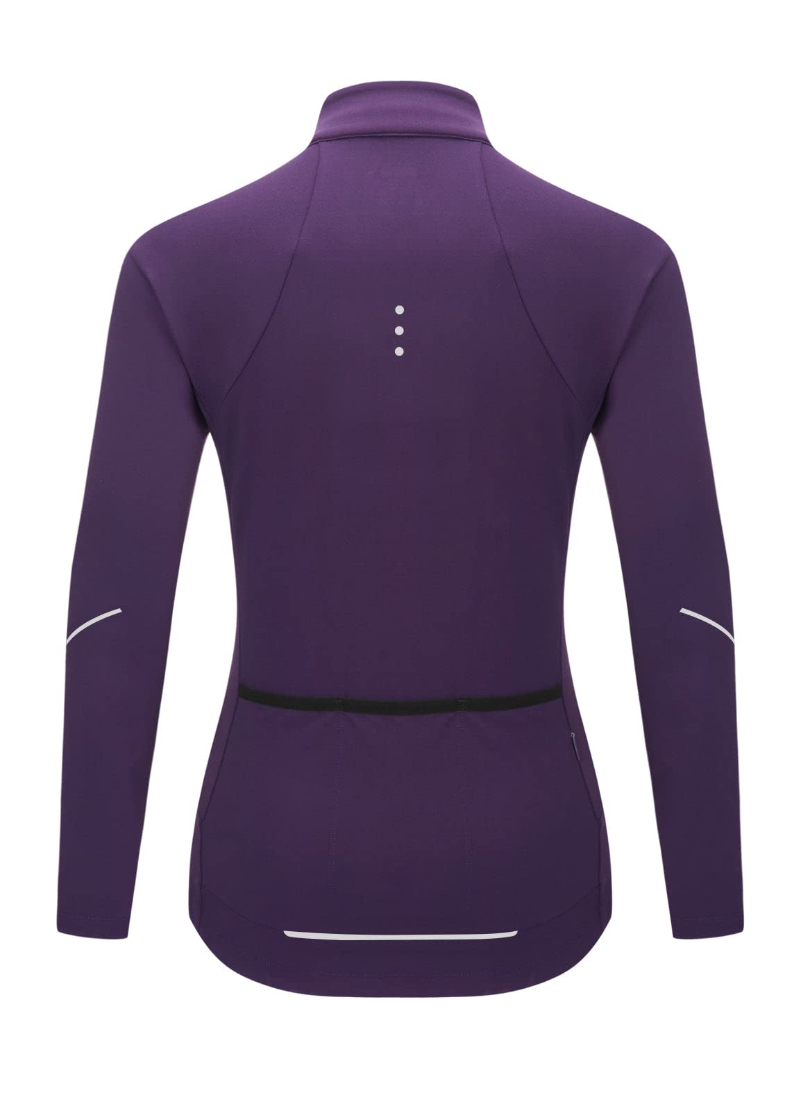 BALEAF Women's Thermal Cycling Jersey Long Sleeve Winter 4 Pockets Bike Fleece Jackets Windproof Reflevtive Cold Weather Purple L
