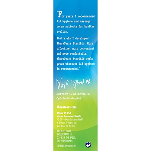 TheraTears Sterilid Eyelid Cleanser, Lid Scrub for Eyes and Eyelashes, Contains Tea Tree Oil, 48 mL, 1.62 Fl oz Foam Pump