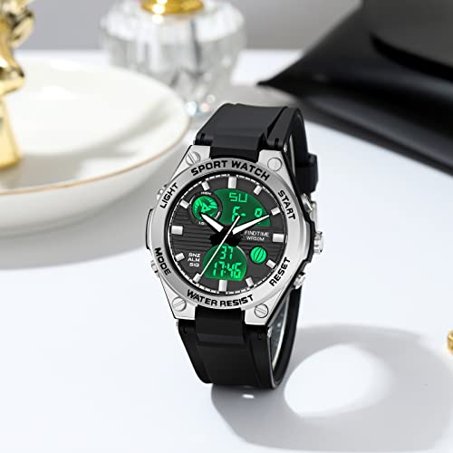 findtime Womens Digital Watch Sport Waterproof Watch Analog Military Tactical Watches LED Backlight Alarm Stopwatch Wrist Watches