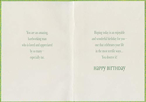 Designer Greetings I'm So Lucky Sunrise with Green Borders Birthday Card for Father-in-Law