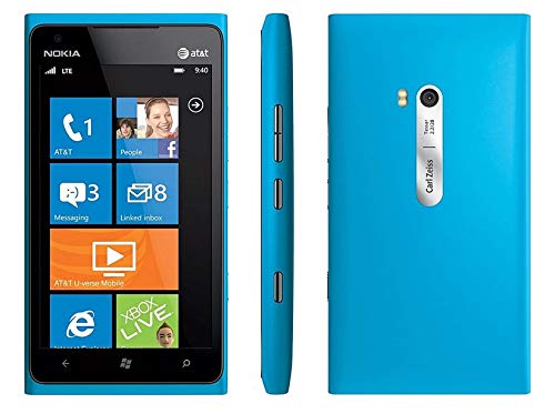 Nokia Lumia 900 AT&T GSM Unlocked 4G LTE Windows 7.5 Smartphone - Cyan Blue
