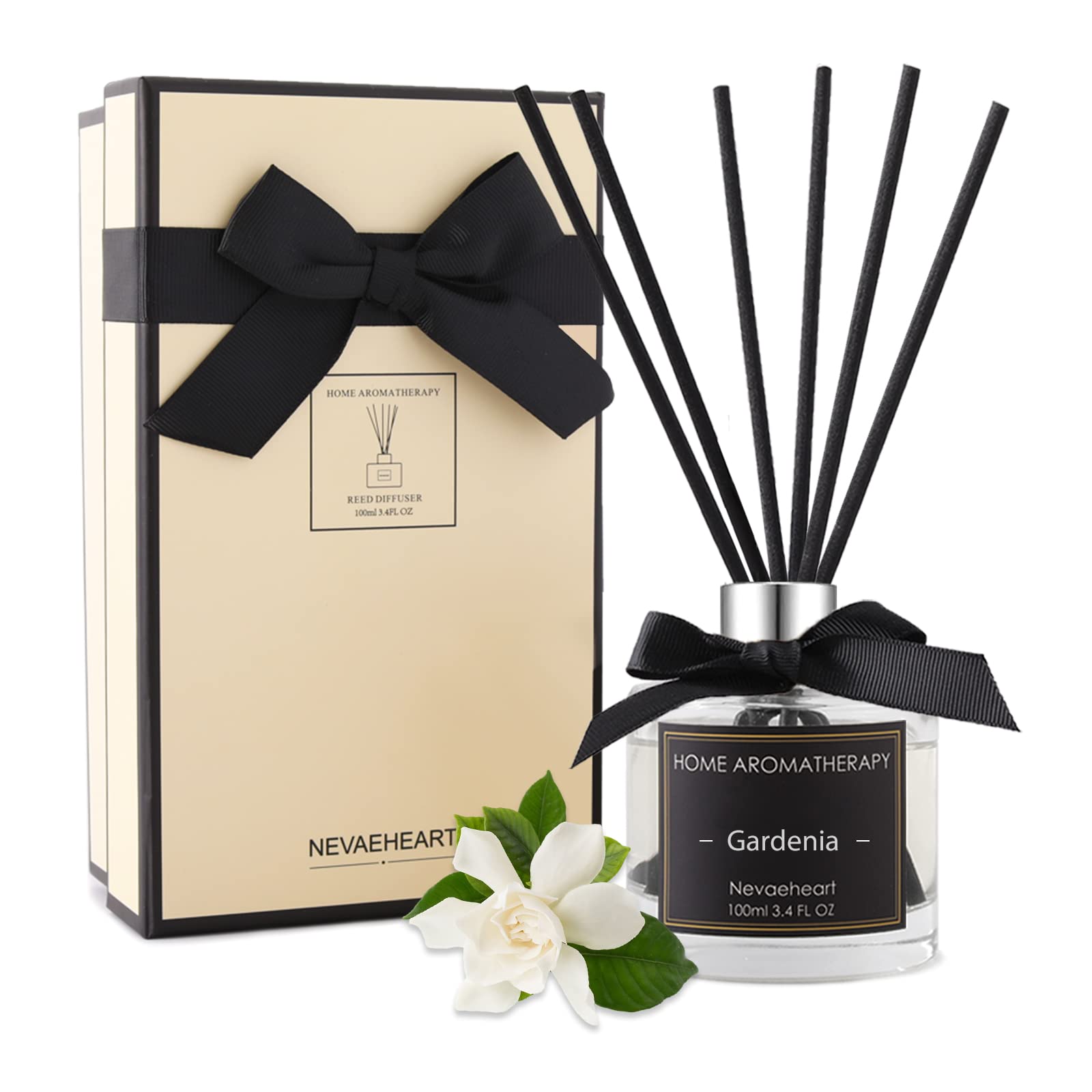 NEVAEHEART Diffuser Set,Parisian Garden Diffuser Gifts for Women,3.4oz(100ml) Diffuser with Sticks, Home Fragrance Diffuser for Living Room, Office & Bathroom Shelf