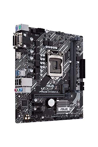 ASUS Prime H410M-A/CSM LGA1200 (Intel® 10th Gen) Micro-ATX Commercial Motherboard (M.2 Support, HDMI, D-Sub, DVI, USB 3.2 Gen 1, COM Header, TPM Header and ASUS Control Center Express)