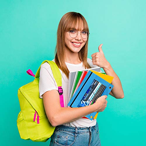 Gloween 6 Pack Binder Pencil Pouches for 3-Ring Notebook Binder, Fabric Pencil Pouches Cases Pockets Bags for Home/Office/School Suppliesā¦