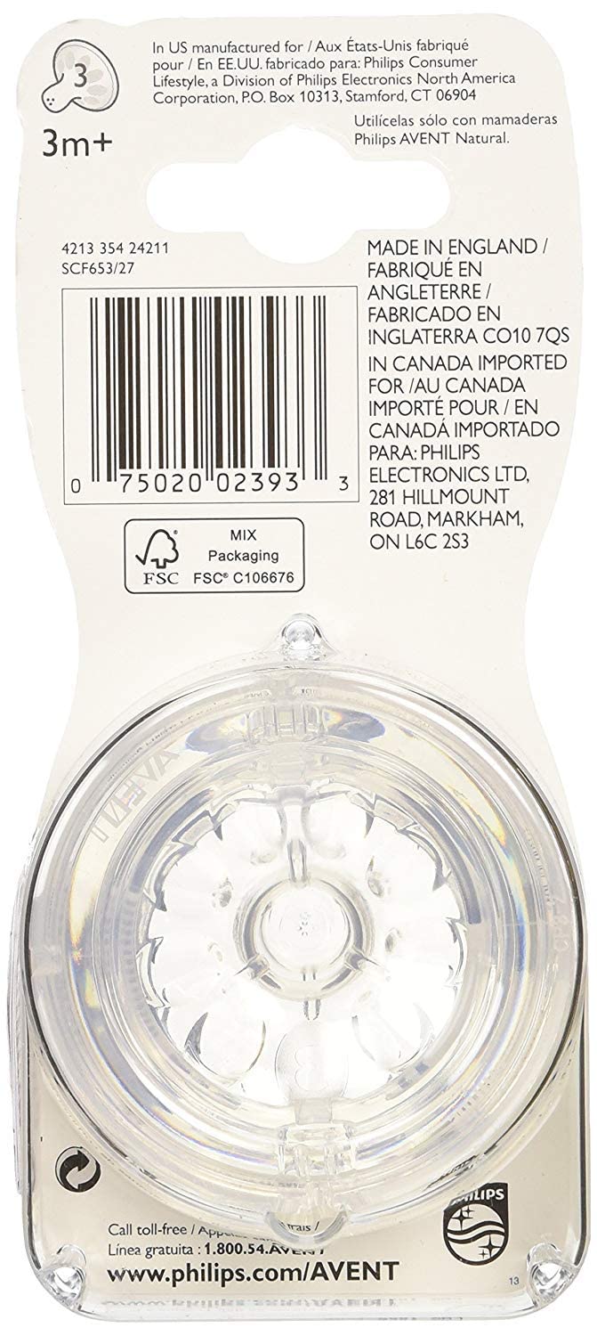 Philips Avent Natural Nipple Medium Flow - 4 Pack