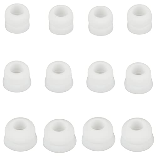 Double Flange Replacement Ear Tips Compatible with Beats Studio Buds and Beats Fit Pro,6 Pairs S/M/L Silicone Earbud Tips White