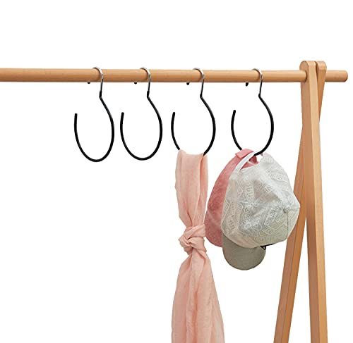GXLQIJU Belt Ring Hanger Scarf Hangers,Multi-use Hanging Hook Closet Organizer for Belts,Shawls Scarves,Ties,Hat Rack(5 Pack, Black)