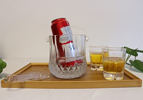 BothEarn Whiskey Rocks Glass Set of 2 - Clear Drinking Cup with Heavy Solid Base - Good for Bourbon Jack Daniels Tennessee and Scotch, 6.5 oz (185 ml)
