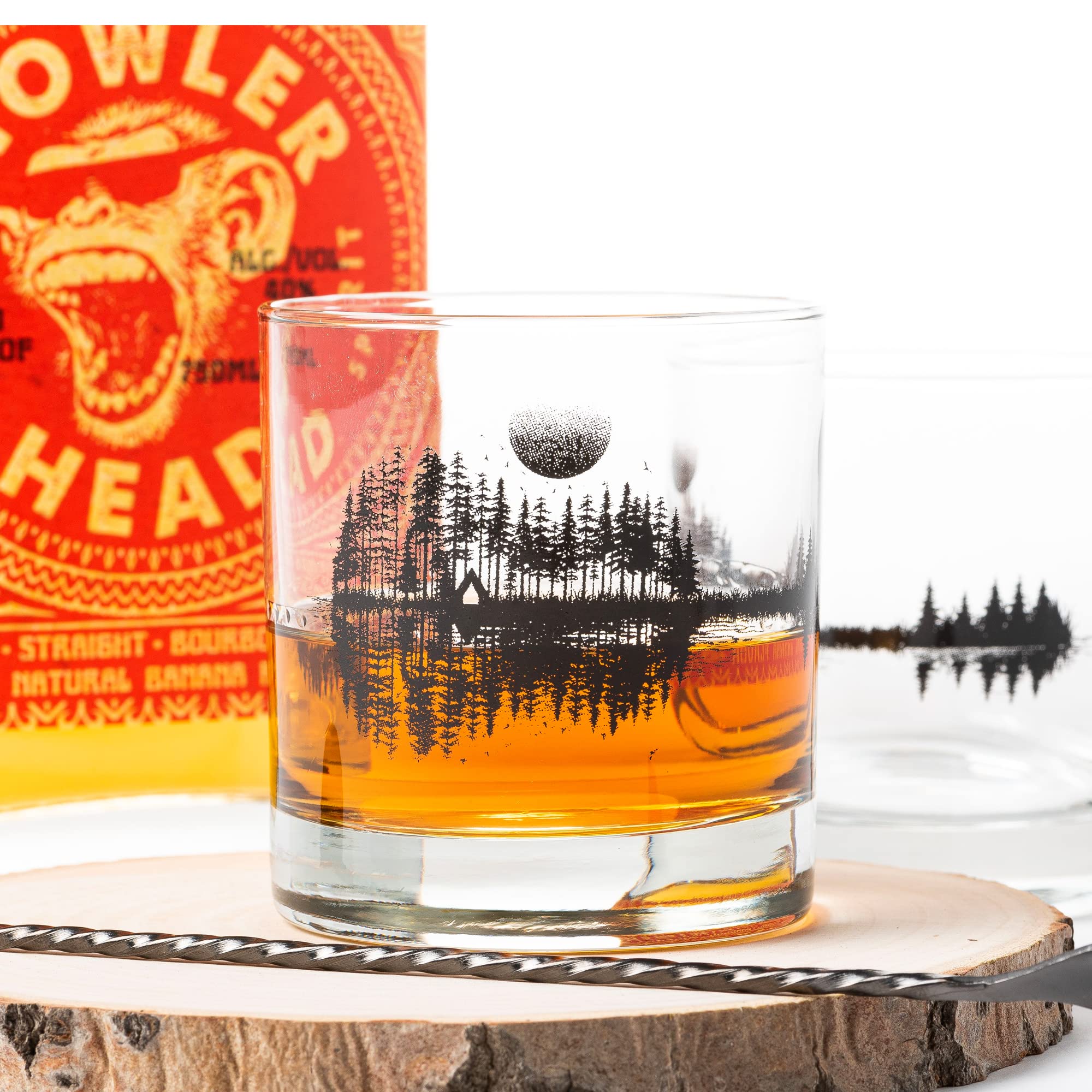 Black Lantern Whiskey Glasses β Nature Guitar Rock Glasses, Old Fashioned Bar Glasses, Set of 2 Tumbler Glasses, Drinking Glasses with Great Gift Packaging - Father's Day