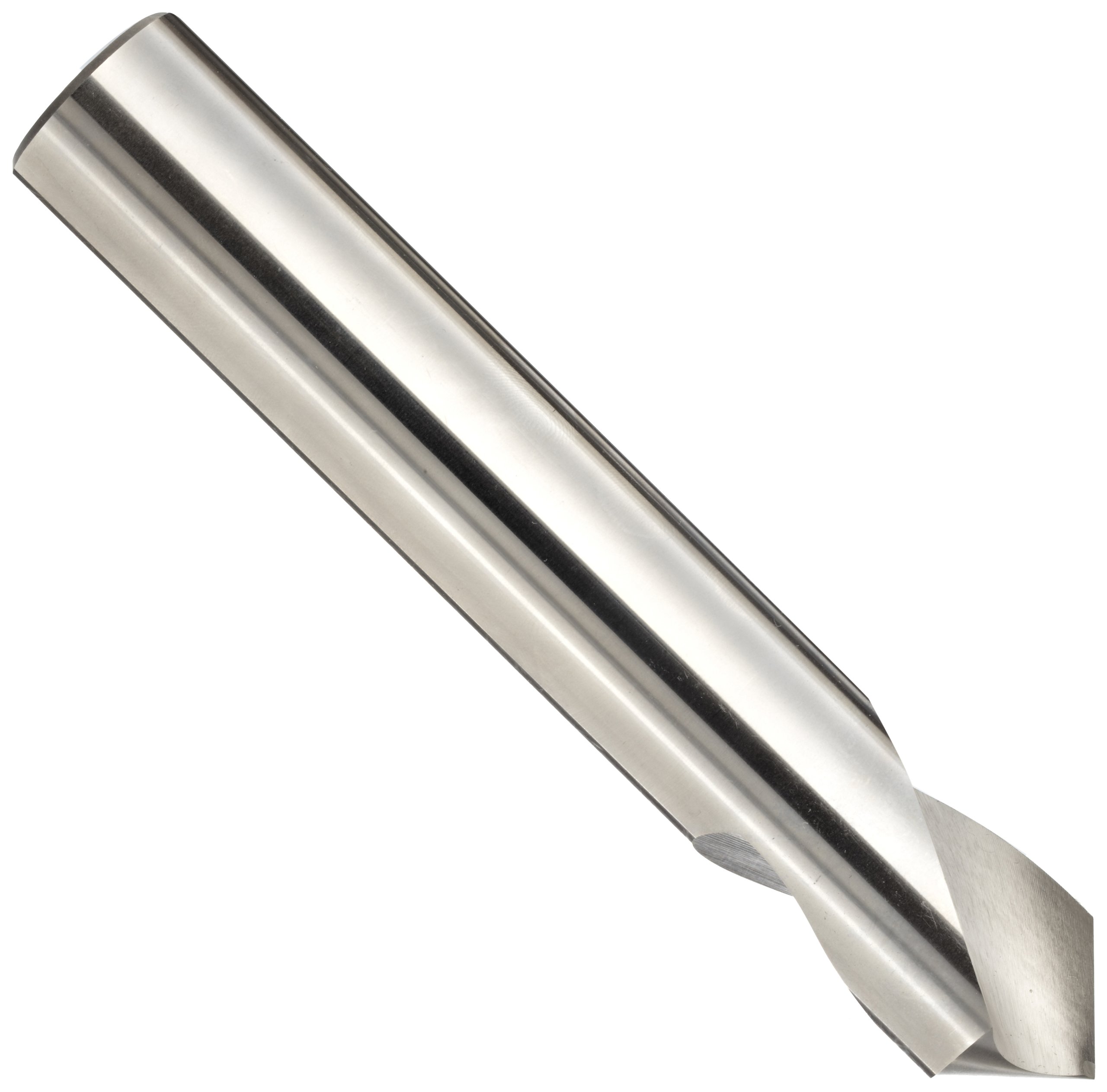 YG-1 - 0201L High Speed Steel NC Spotting Drill Bit, Uncoated (Bright), Straight Shank, Slow Spiral, 90 Degree, 5/16" Diameter x 3-7/64" Length (Pack of 1)