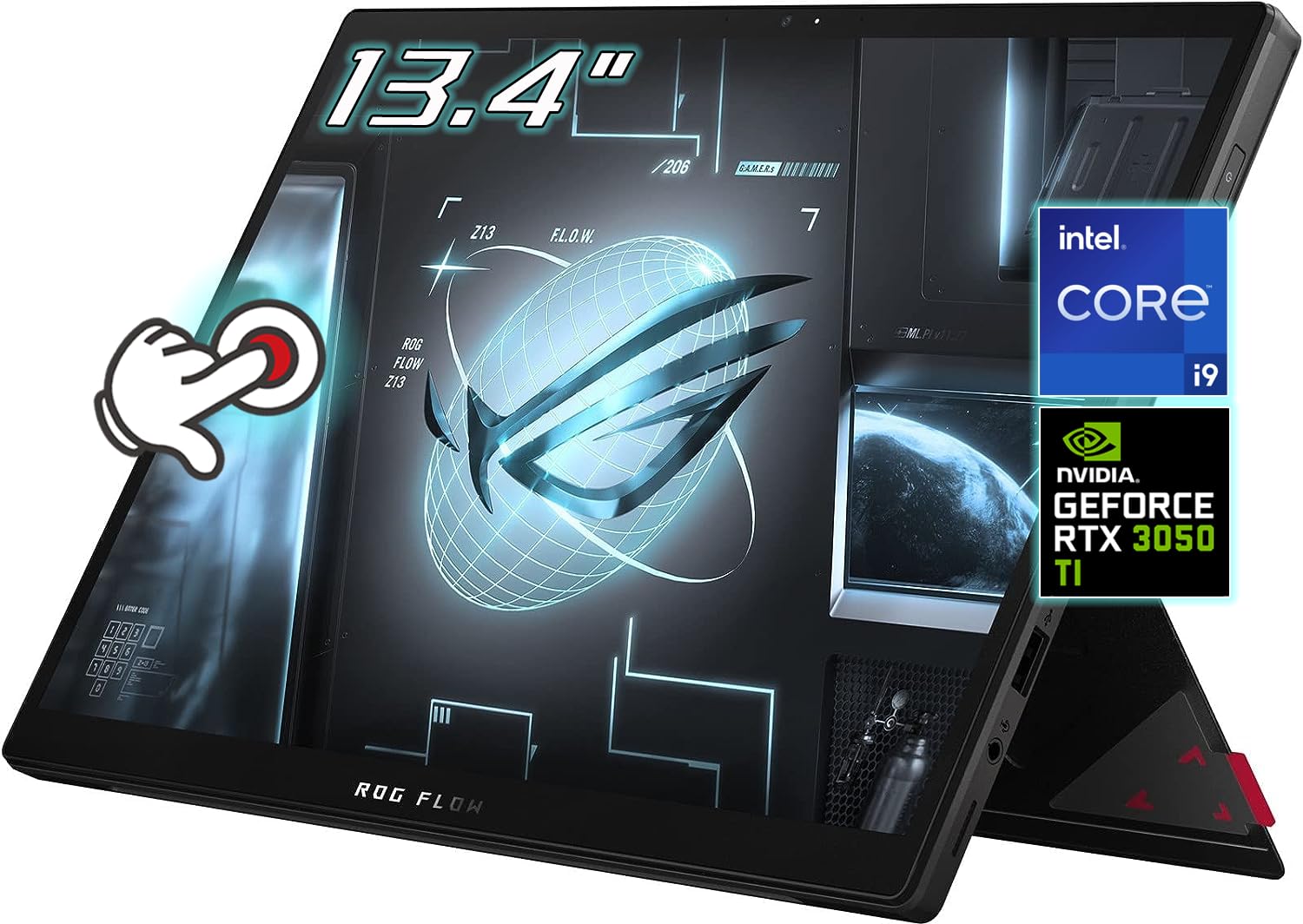ASUS ROG Flow Z13-13.4" Touchscreen Gaming Tablet- 12th Intel Core i9-12900H- NVIDIA GEFORCE RTX 3050 Ti -16GB Memory - 1TB PCIe Gen4 SSD - MUX Switch- w/Cloth