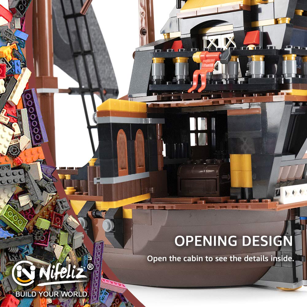 Nifeliz Pirates Ship Model Building Blocks Kits (1334 Pcs)