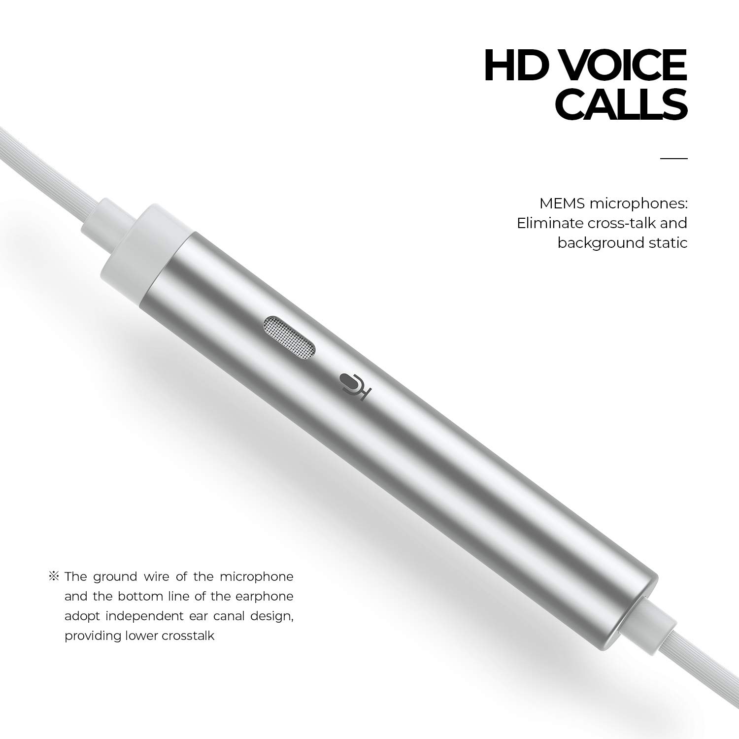 Linklike Earbuds in-Ear Headphones Deep Bass Wired Earbuds with Mic Noise Isolating Hi-Res Quad Drivers Earphones Volume Control Ear Bud Tips Lightweight 3.5mm for iPhone Samsung Laptops
