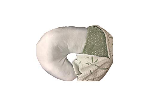 Golden Linens LLC Nursing, Breastfeeding Support Pillow, Portable for Travel | Nursing Pillow for Boys & Girls with Washable Zippered Bamboo Pillow Covered
