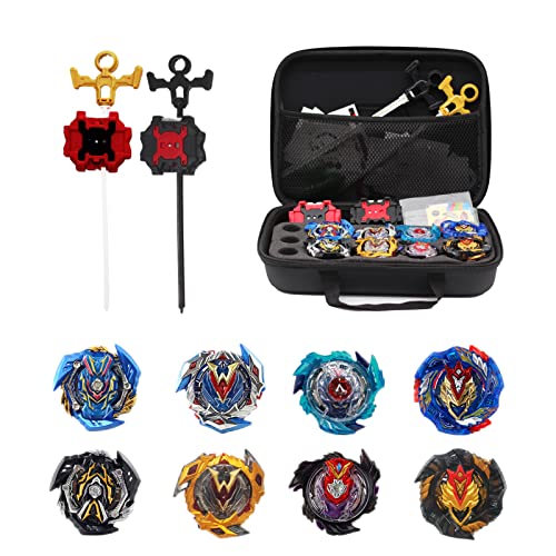 Gytobytle 8 Bey Spinning Top Valtryek Launcher Battling Set, Blade Burst Surge Metal Fusion with Box for Boys Kids
