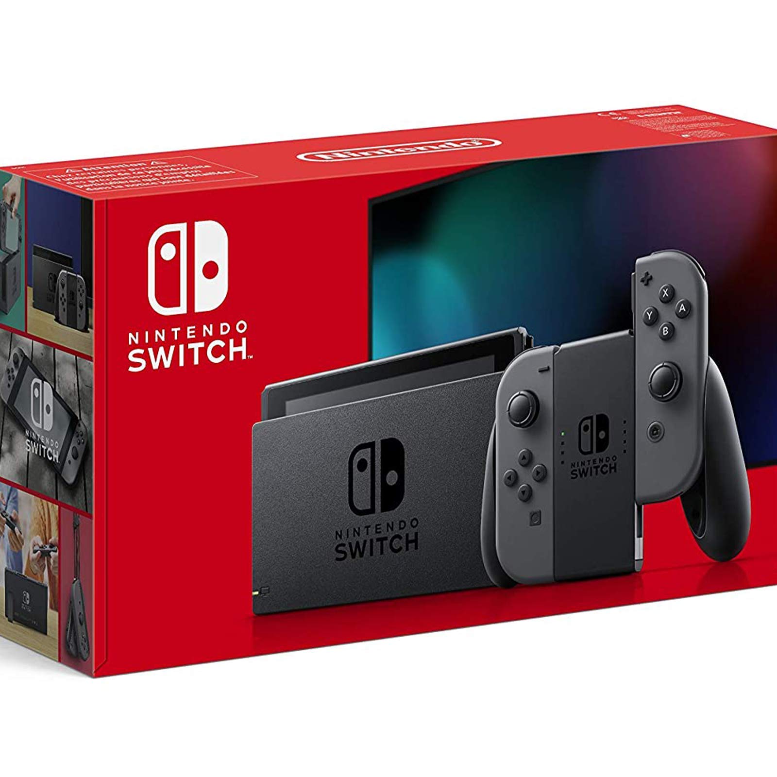 Nintendo 2020 Switch Family Christmas Holiday Bundle - Gray, 6.2" Touchscreen LCD Display, Bluetooth + NexiGo Joy-Con and Pro Controllers Charging Dock + NexiGo 128GB MicroSD Card Bundle