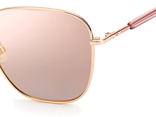 Fossil Women's Female Sunglass Style FOS 3117/S Square, Red Gold/Rose Gold Multilayer, 52mm, 19mm