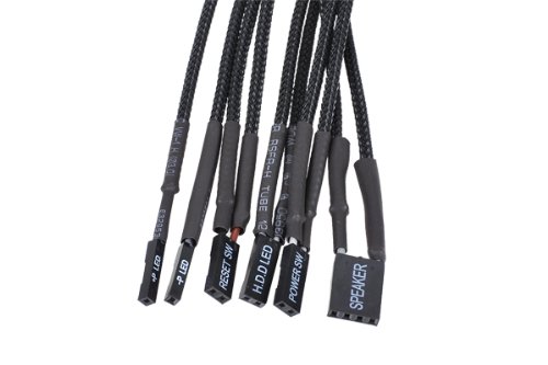 Phobya Front Panel Extension Cables, 30cm, Black