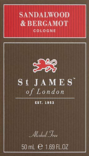 St James of London Sandalwood & Bergamot Cologne, 1.69 Fl Oz
