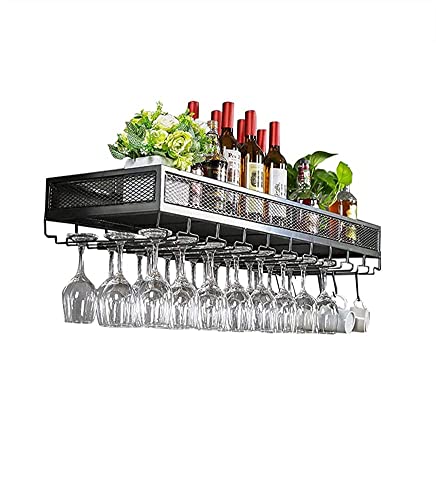 Creative Simplicity Creative Simplicity Wine Stand with Metal Stand, Vintage | Freestanding Creative Simplicity Wine Bottle Holder | Hanging Creative Simplicity Wine Glass Holder | Creative Simplicit