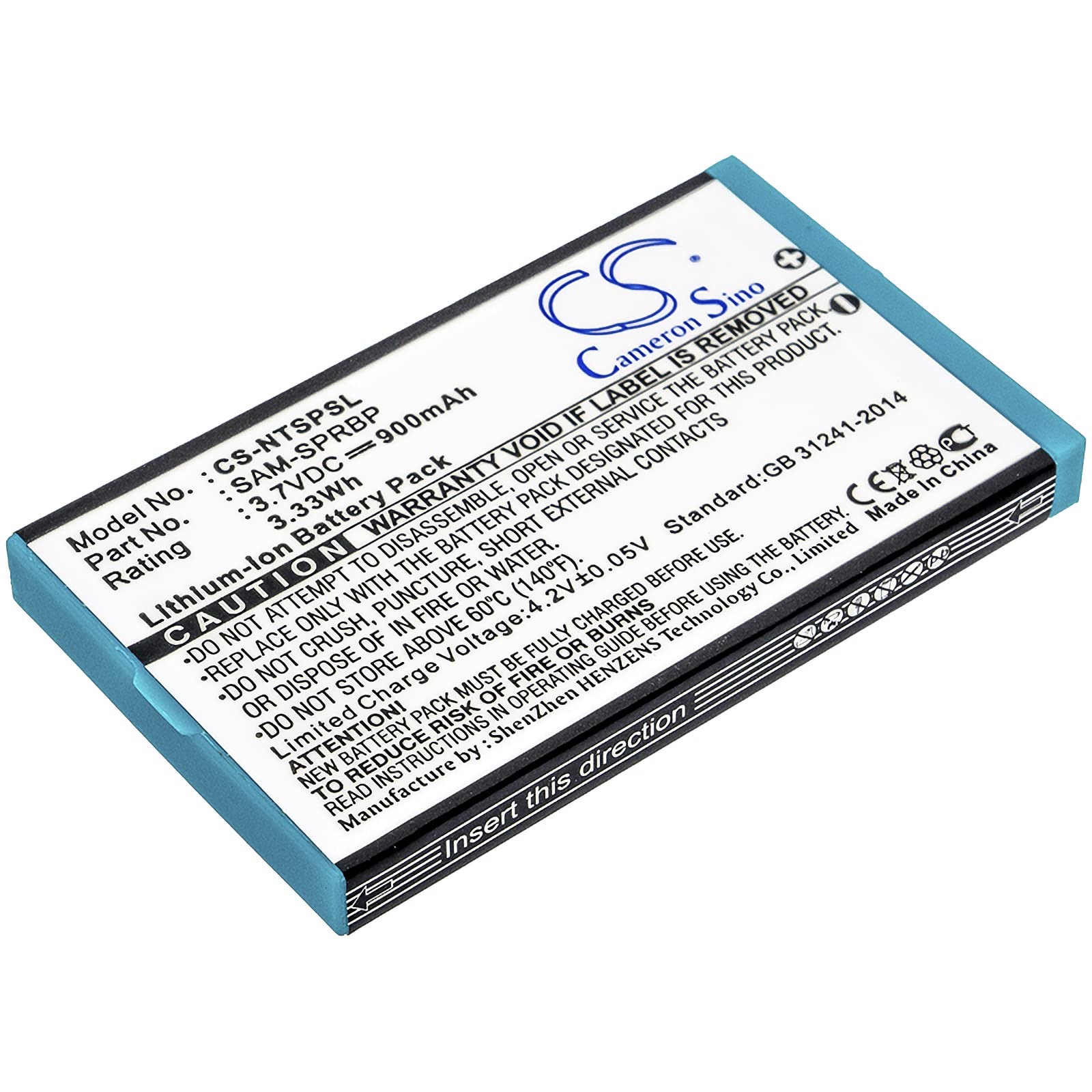 LIONX Battery Replacement for Game Console Advance SP AGS-001 GBA SP Part Number AGS-003 SAM-SPRBP 900mAh / 3.33Wh 3.7v Lithium-ion Blue
