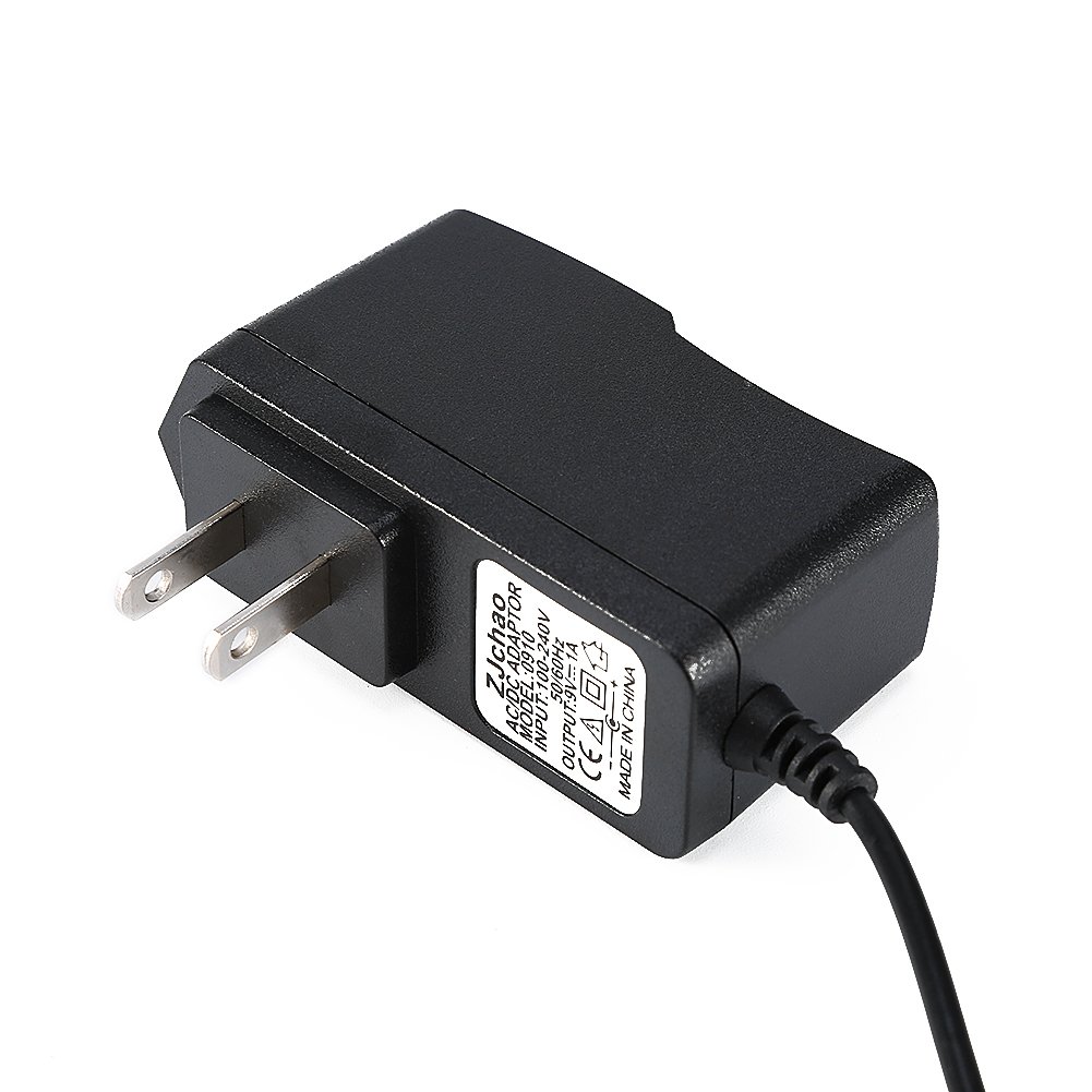 ZJchao 9V 1A Power Adapter for Arduino (2-Flat-Pin Plug / 100CM Cable)