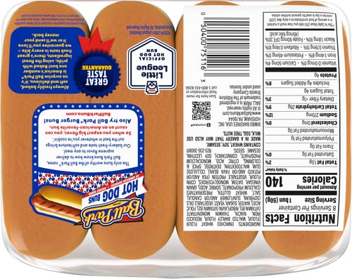 Ball Park Hot Dog Buns, 14oz, 8 count (Pack of 1)