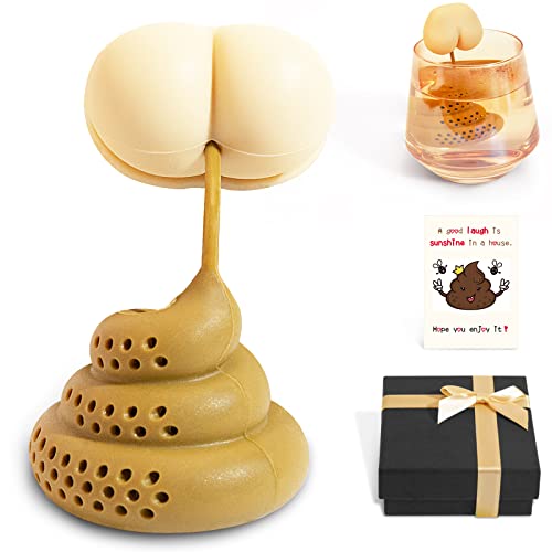 Funny Gag Gifts White Elephant Gift Exchange, Wisedom Novelty Silicone Tea Filter Funny Christmas Gifts Choice for Coworker Friends Boyfriend Dad, Unique Prank Gift Cool Thing Stuff