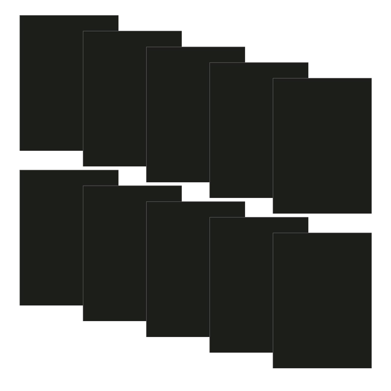 Briartw 10 Sheets 6.9x5" 0.3mm Thick Single Sided Magnetic Sheets Flexible Rubber Sheets for Metal Dies Storage and Organize Scrapbooking Tool Craft Supplies Rubber Magnetic Sheets Set