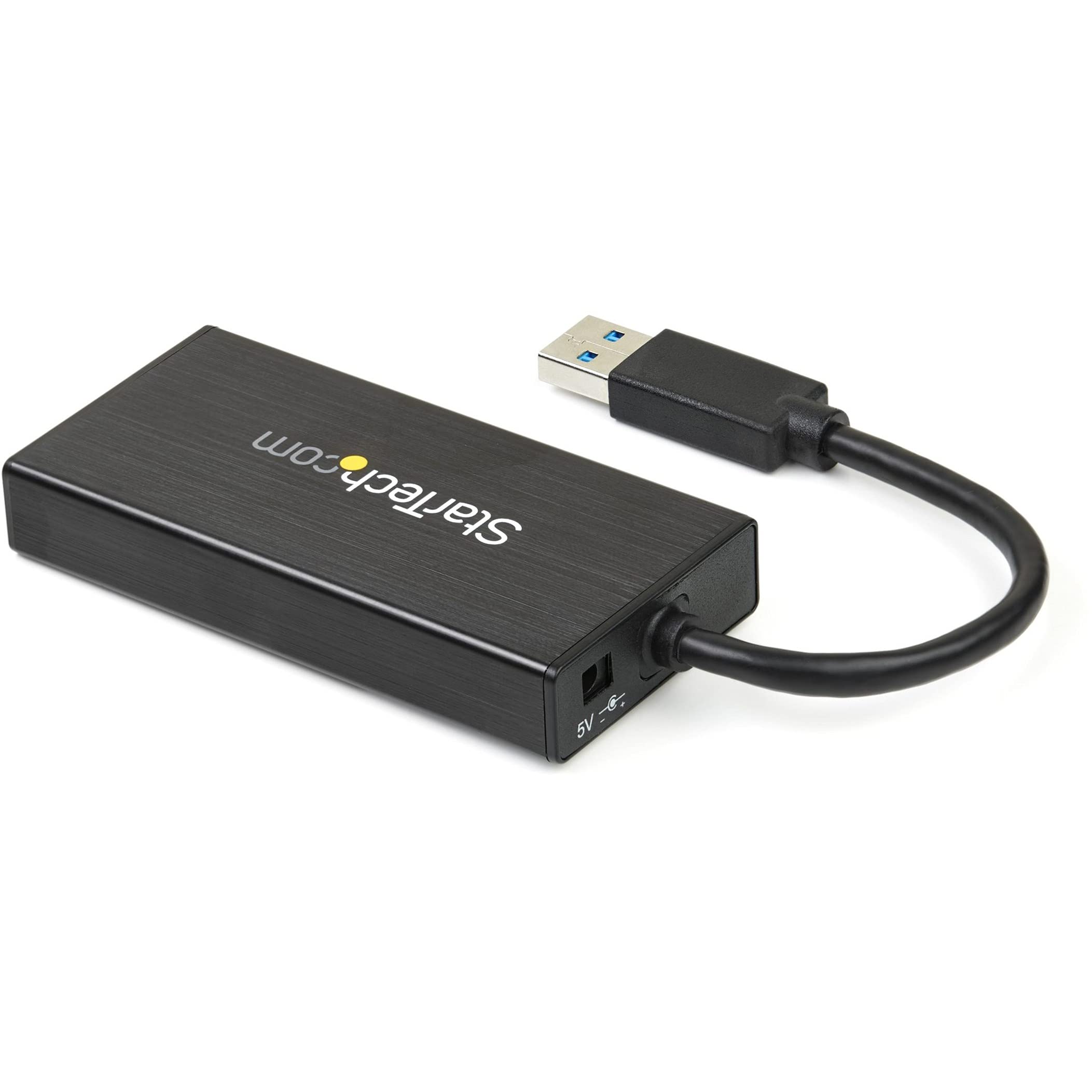 StarTech.com USB 3.0 Hub with Gigabit Ethernet Adapter - 5Gbps - 3 Port - NIC - USB Network / LAN Adapter - Windows & Mac Compatible , TAA (ST3300G3UA)